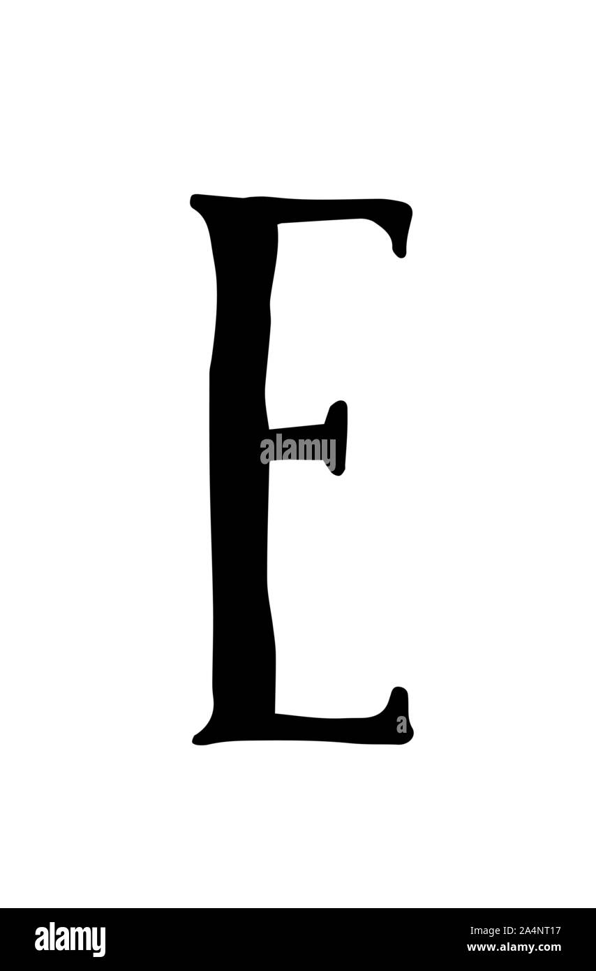 Bumpy elongated font. Vector. Capital letter. Uneven font. Letter are ...