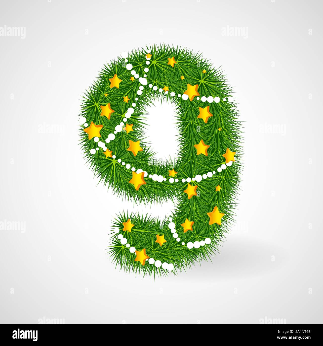 Christmas and New Year tree abc Stock Vector Image & Art - Alamy