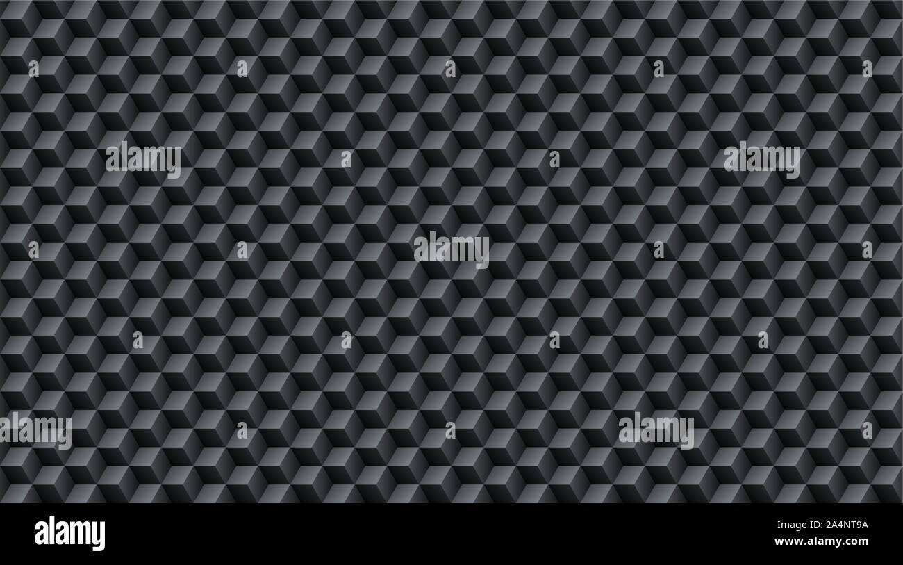 Black abstract background with cubes. Abstract pattern of geometric ...