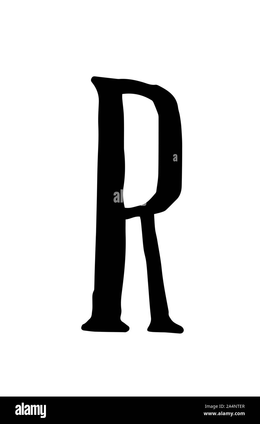 Bumpy elongated font. Vector. Capital letter. Uneven font. Letter are ...