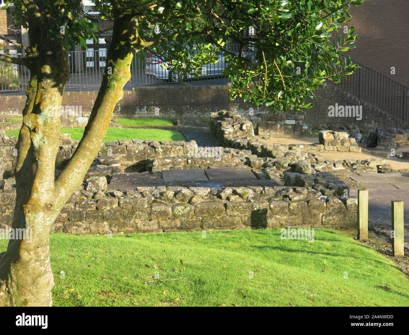 The well-preserved Roman ruins at the Bearsden Bath-House, an Historic ...