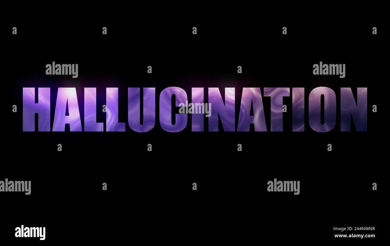 Word Hallucination of letters with a plasma effect, 3d rendering ...
