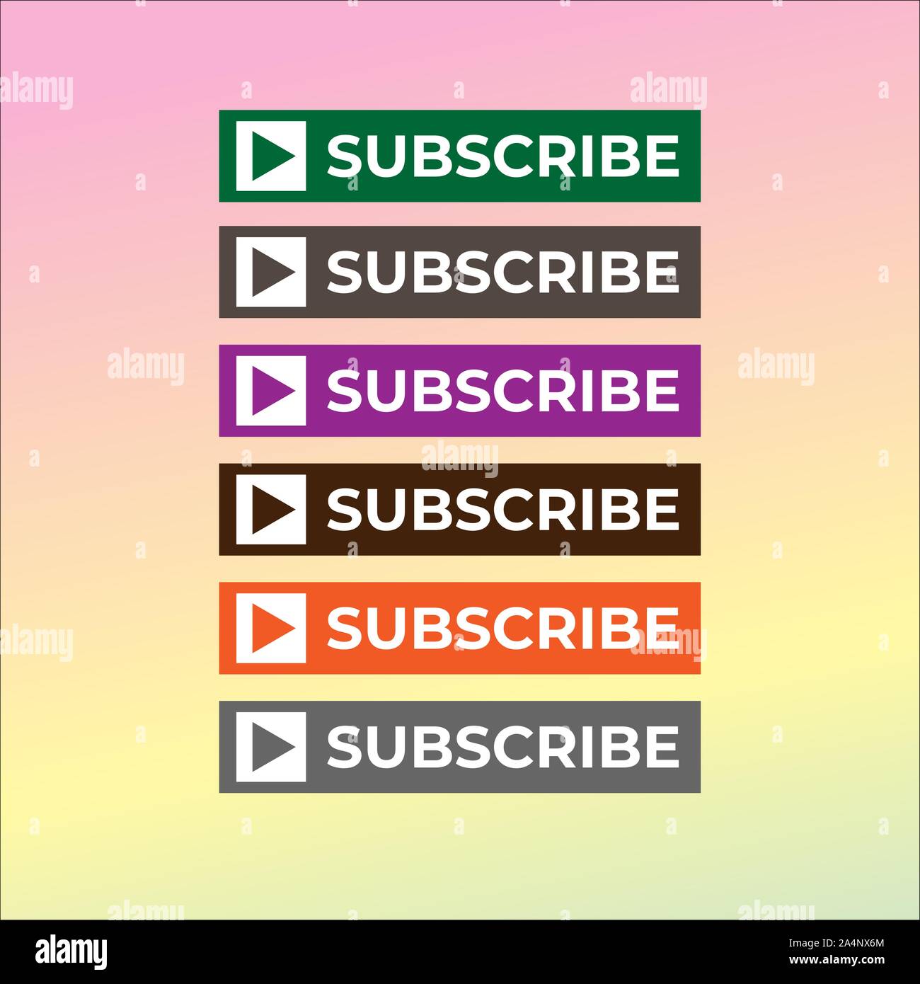 Subscribe Button For TV Channel or Social Media With Play Button ...