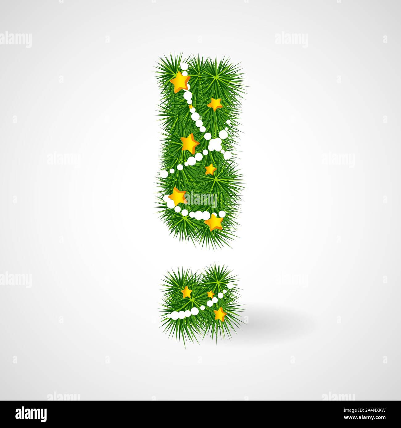 New Year tree exclamation mark Stock Vector Image & Art - Alamy