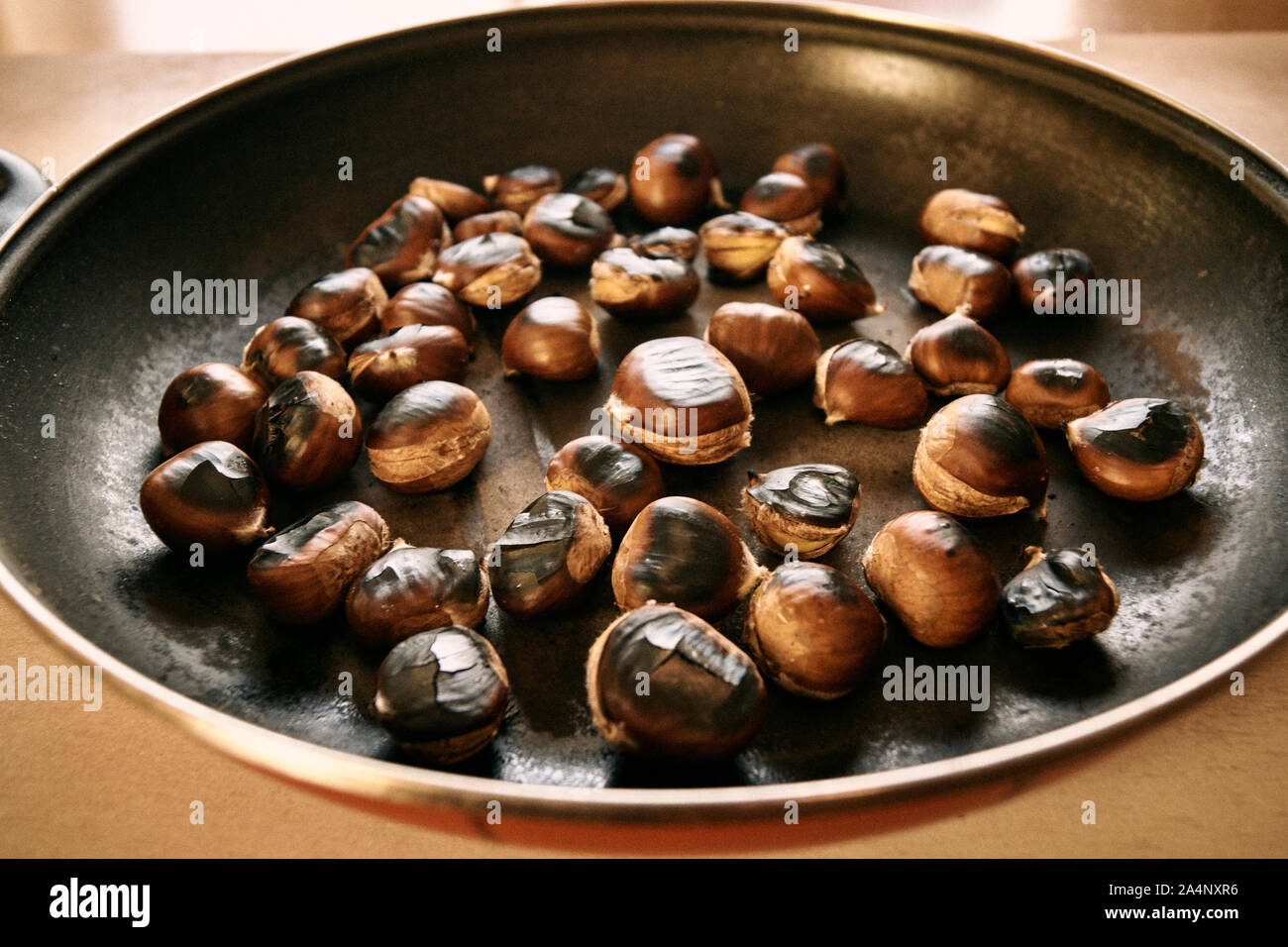 roasted chestnuts very sweets and delicious Stock Photo - Alamy