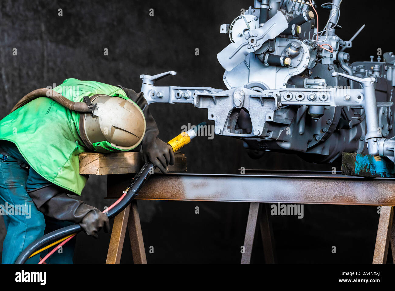 Sandblasting machine hi-res stock photography and images - Alamy