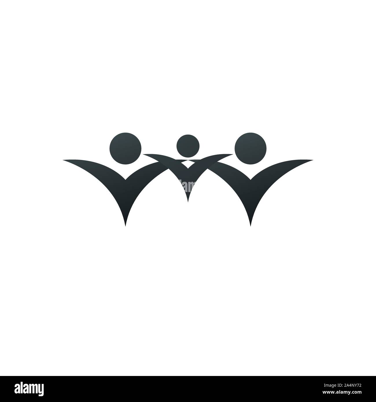 Family concept, Creative three People Logo design. Creative abstract ...