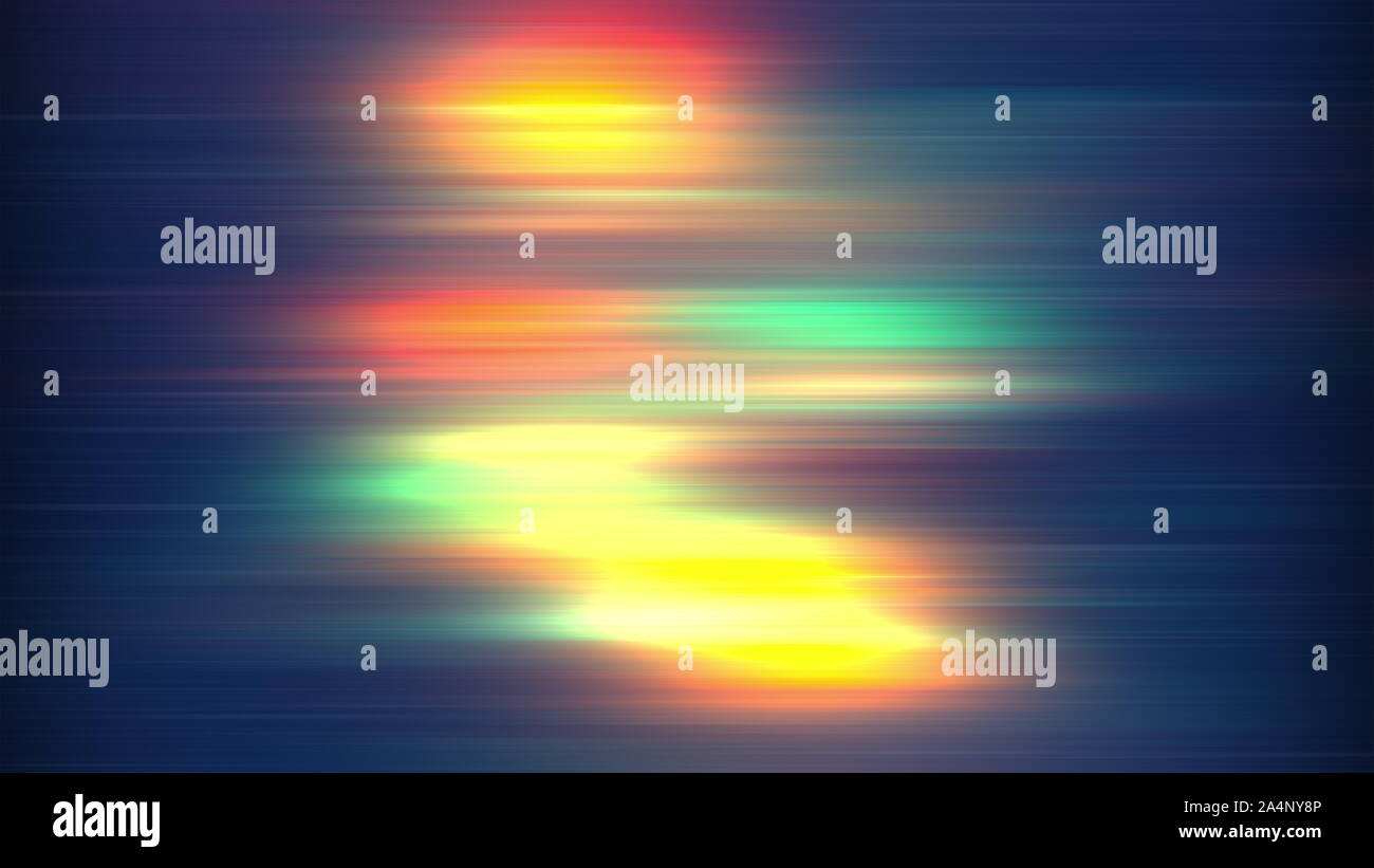 Noise with luminous colored stripes and lines on a black background ...