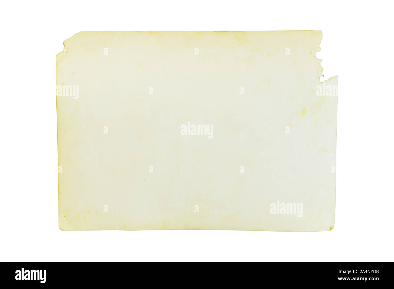 Blank old vintage blank paper isolated on white background. Retro ...