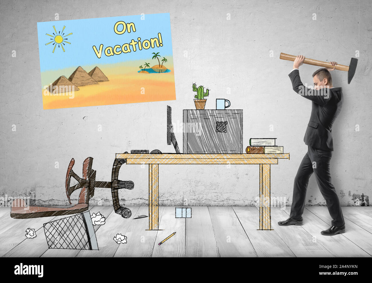 Smashing computer hi-res stock photography and images - Alamy