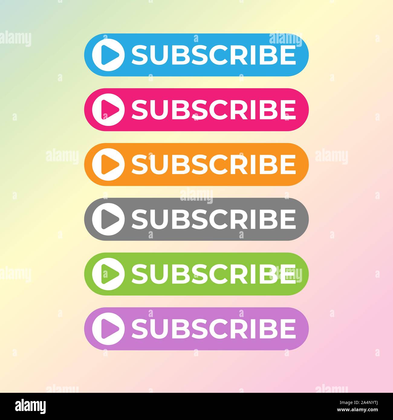 Subscribe Button For TV Channel or Social Media With Play Button ...