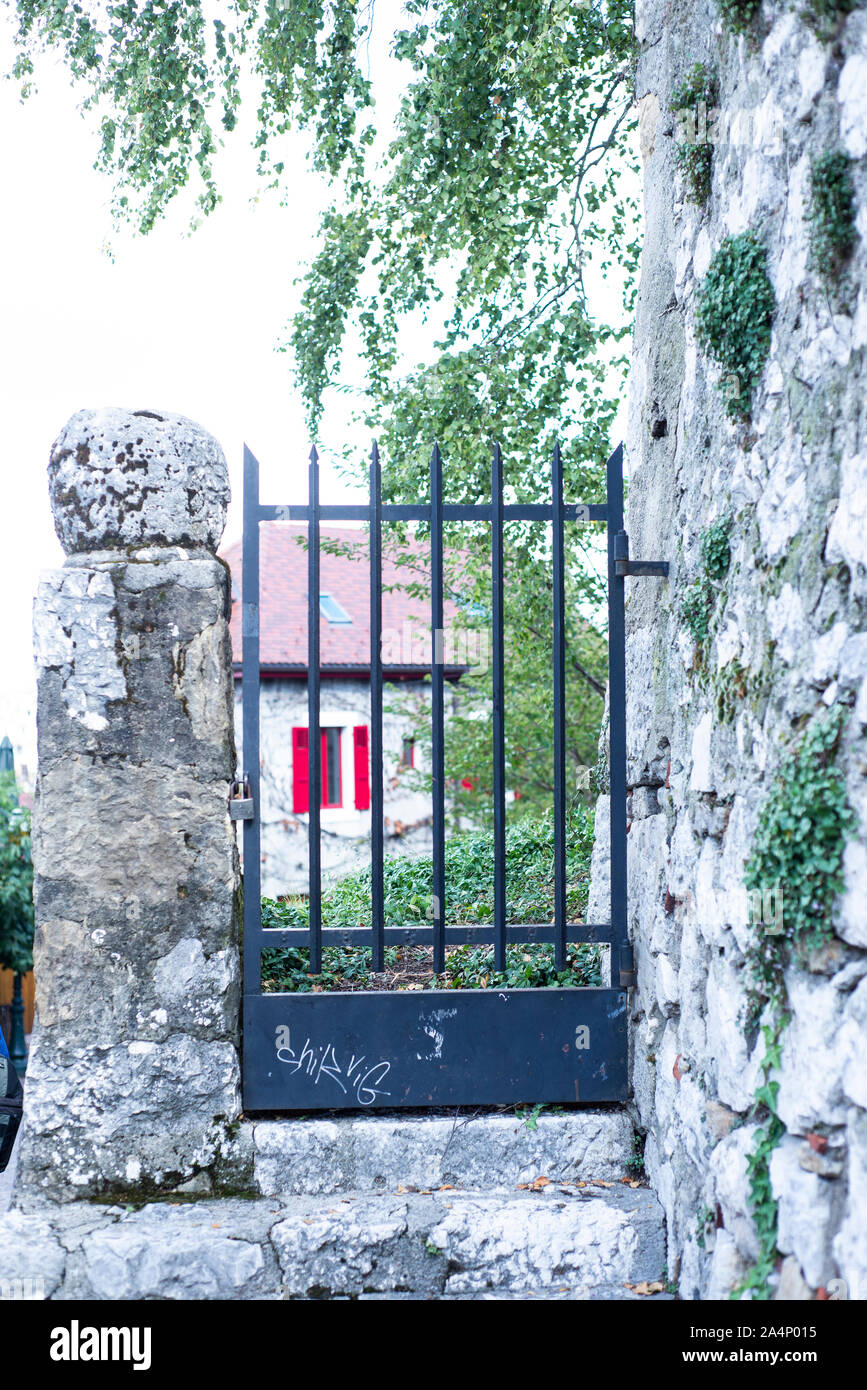 Pretty doors in Annecy, France Stock Photo - Alamy