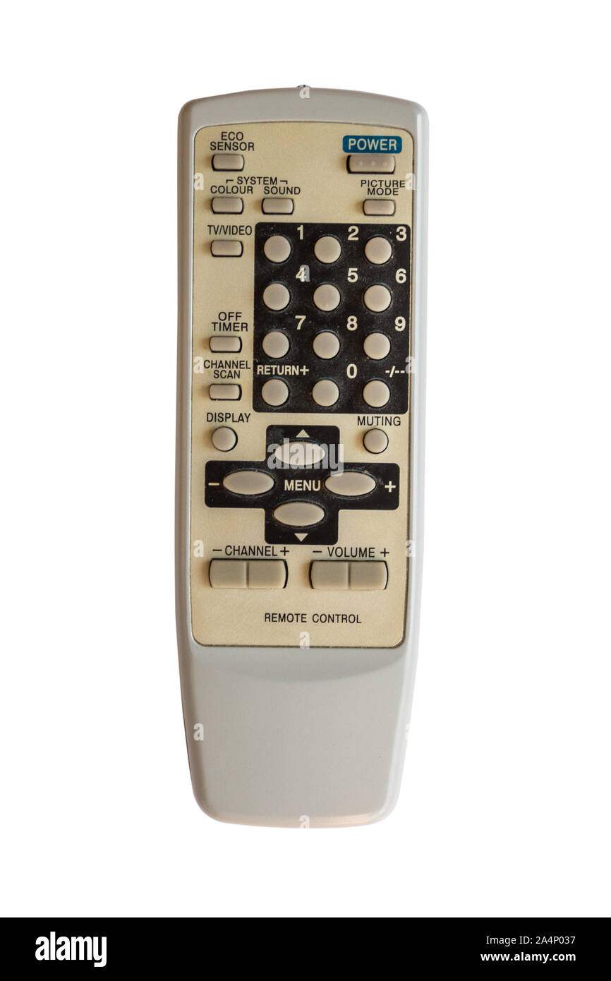 Remote control, tv remote controller isolated on white background ...
