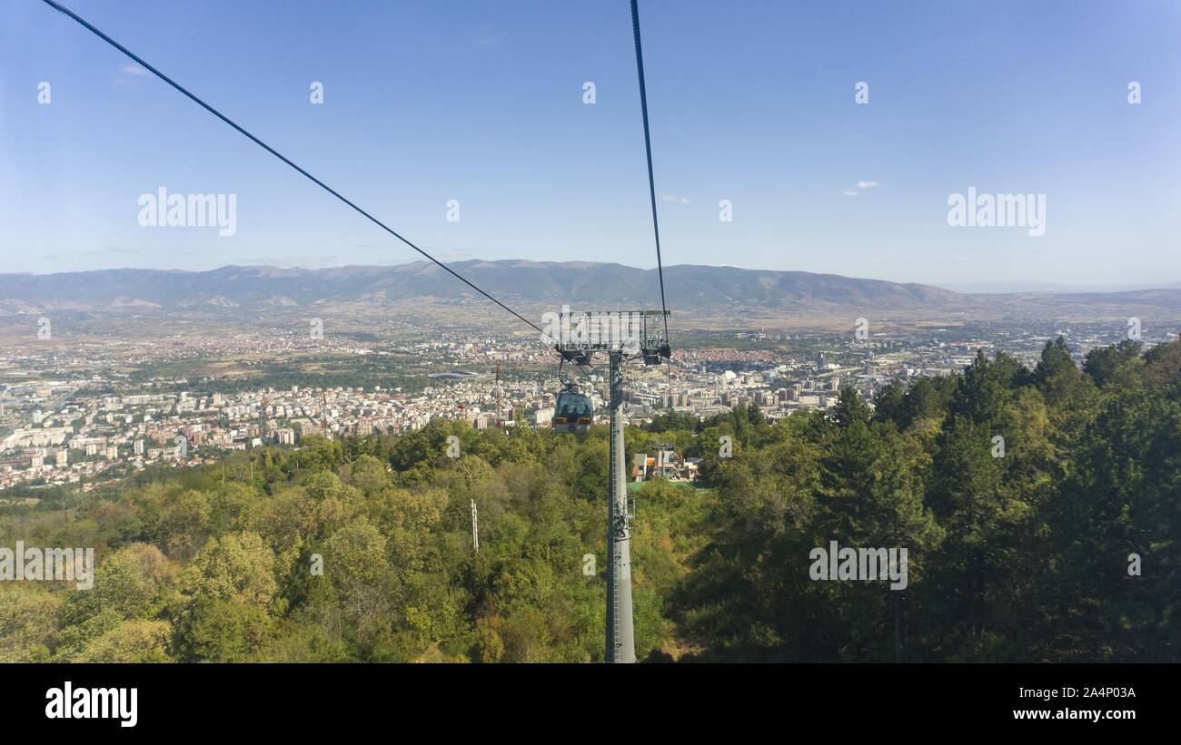 modern cable car in macedonial capitol skopje Stock Photo - Alamy
