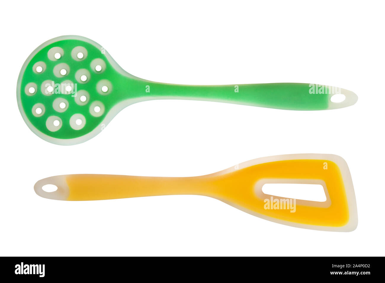 Kitchen colorful utensils isolated on white background. Cooking ...