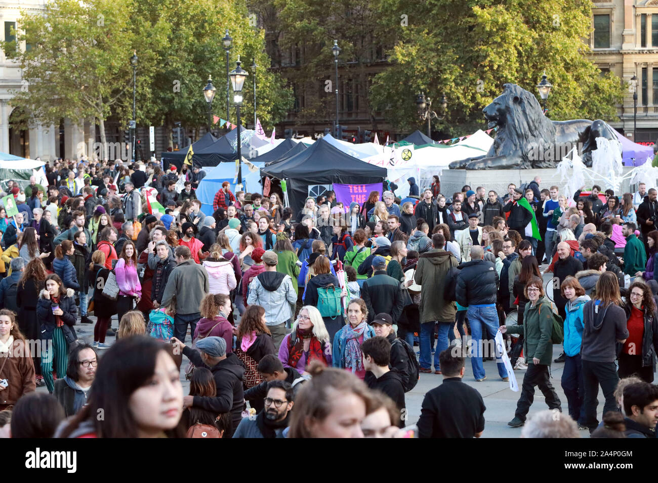 Extinction Rebellion October Rebellion in Trafalgar Square - London ...