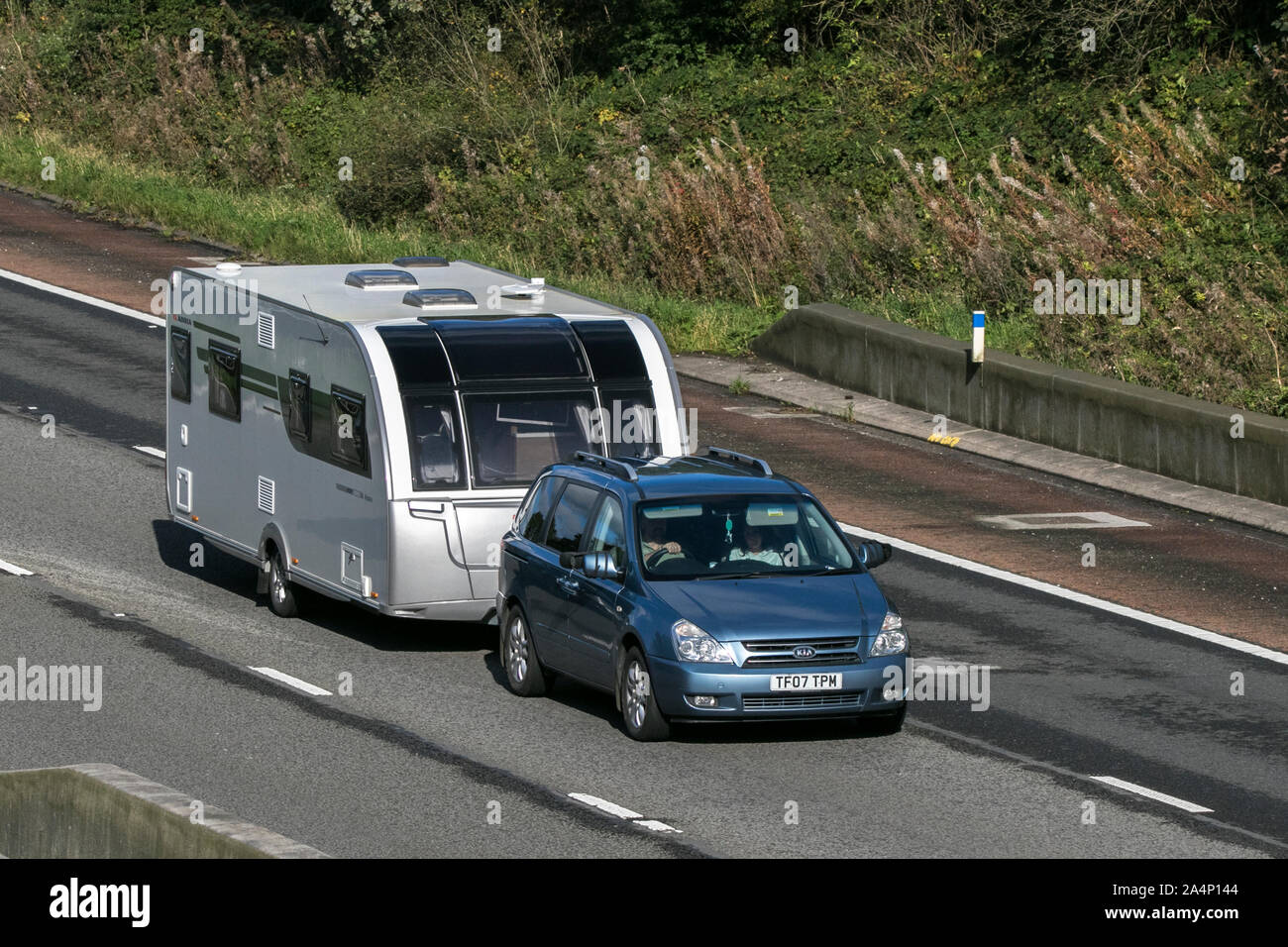 Caravan On A Motorway Stock Photos & Caravan On A Motorway Stock Images ...