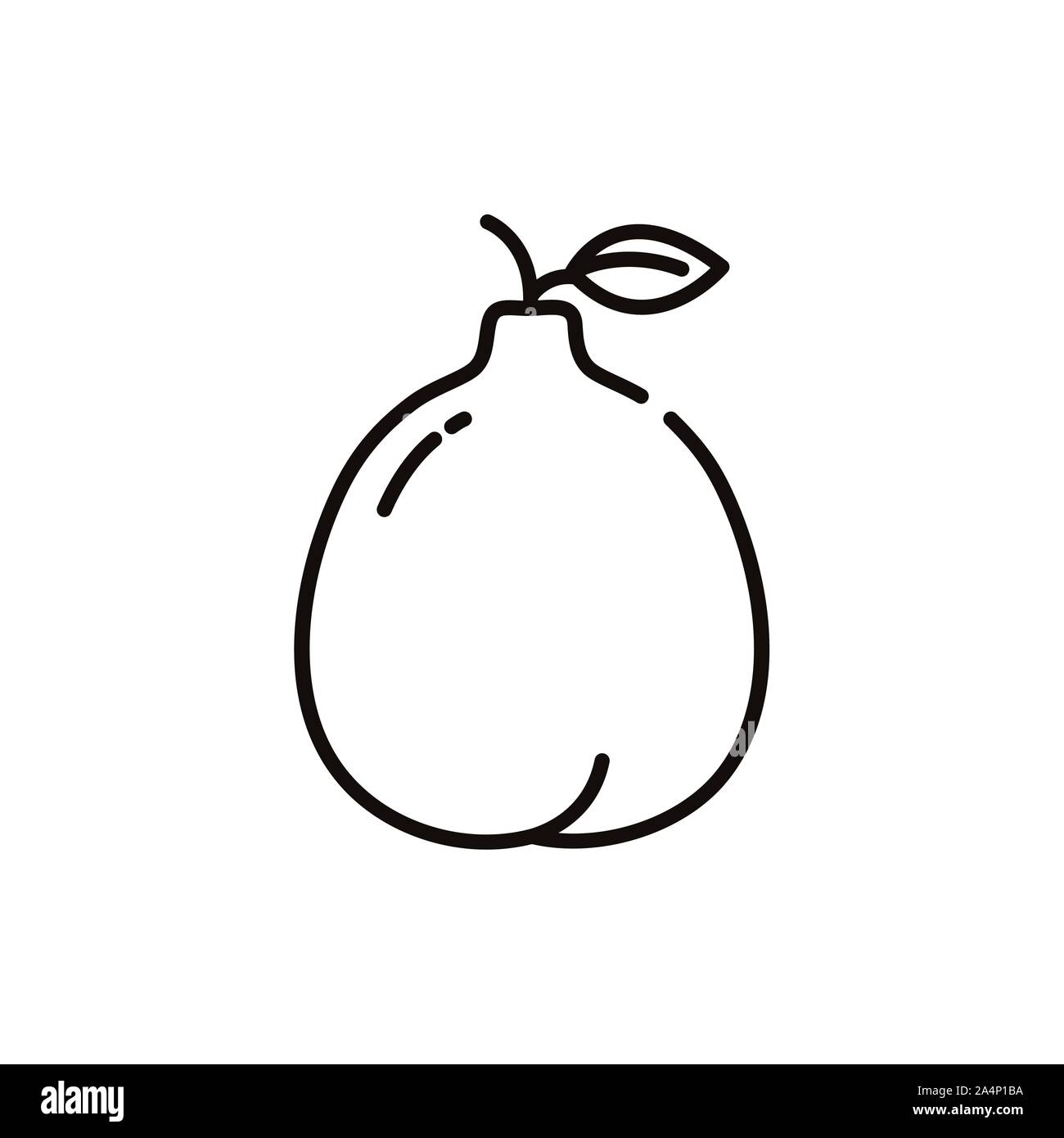 quince icon design, Fruit healthy organic food sweet and nature theme ...