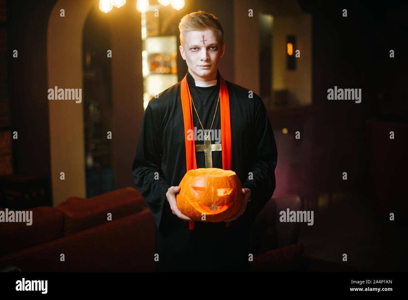 Scary priest hi-res stock photography and images - Alamy