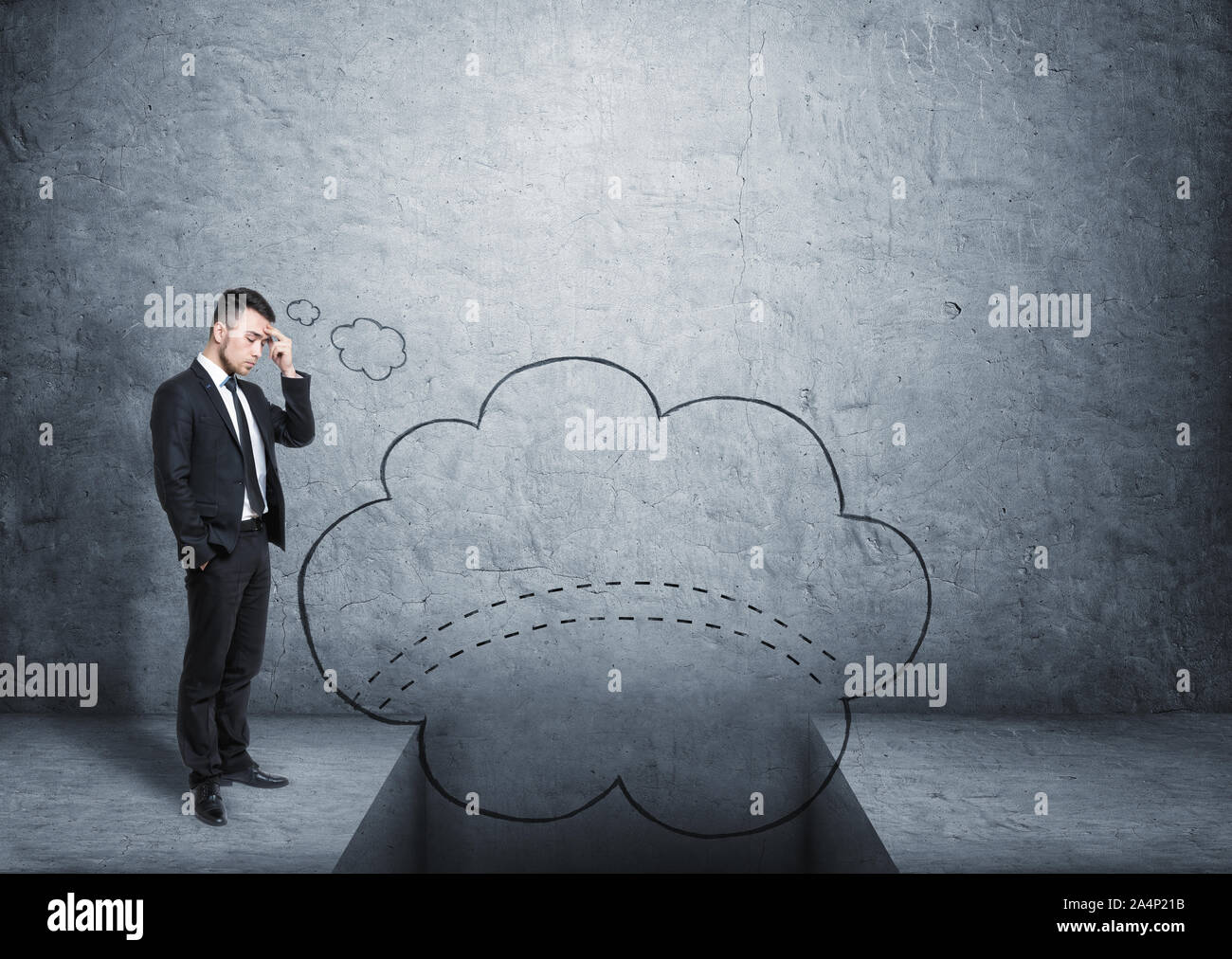 Man standing over gap hi-res stock photography and images - Alamy