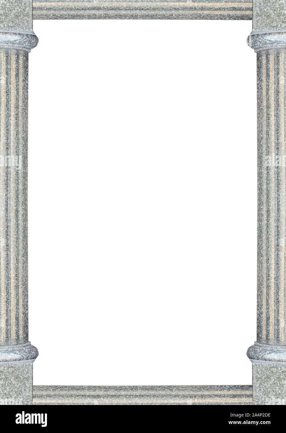 White frame background with decorated design column borders Stock Photo ...