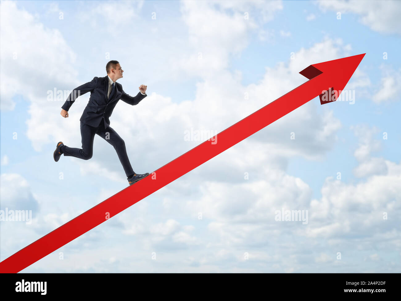 Business man running into distance hi-res stock photography and images ...