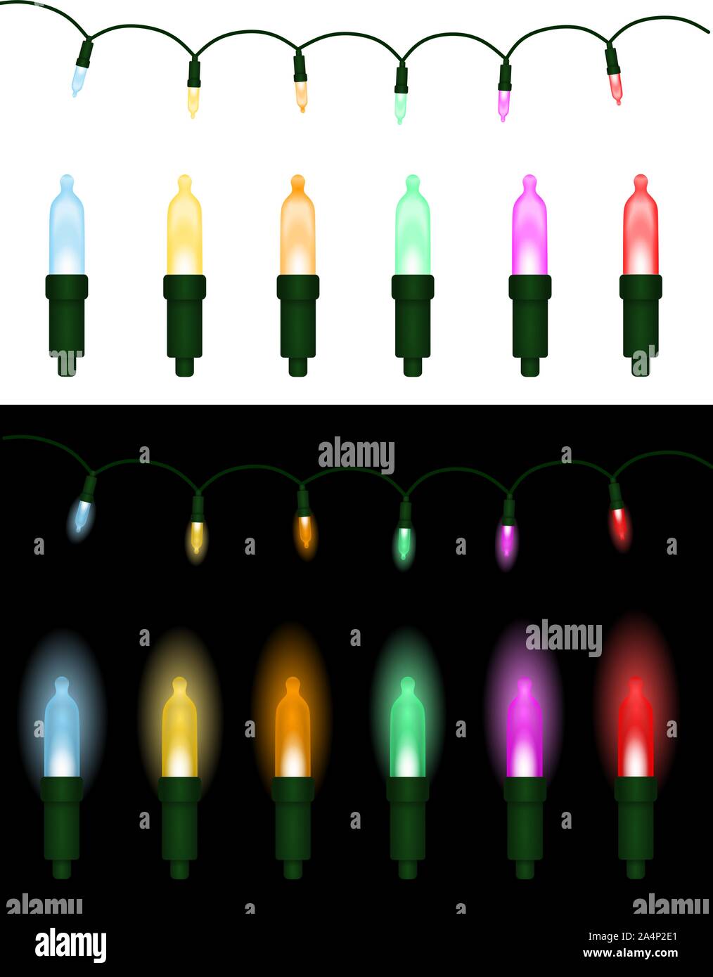 Party decoration lights Stock Vector Images - Alamy