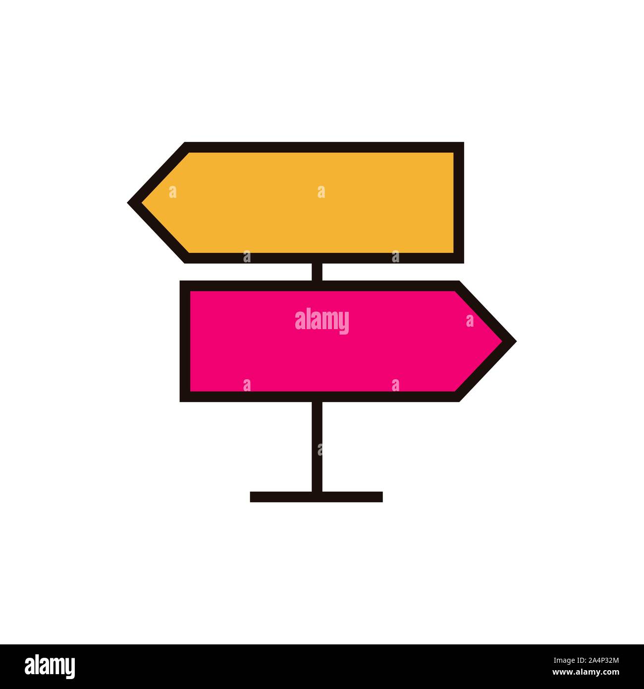 Road sign design, Street warning message information way and direction ...