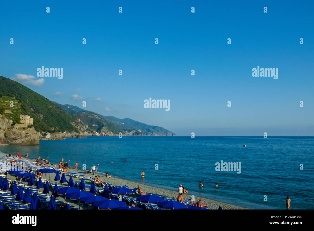 The Beach from Monterosso al Mare, Coastal Village, Cinque Terre, Italy ...