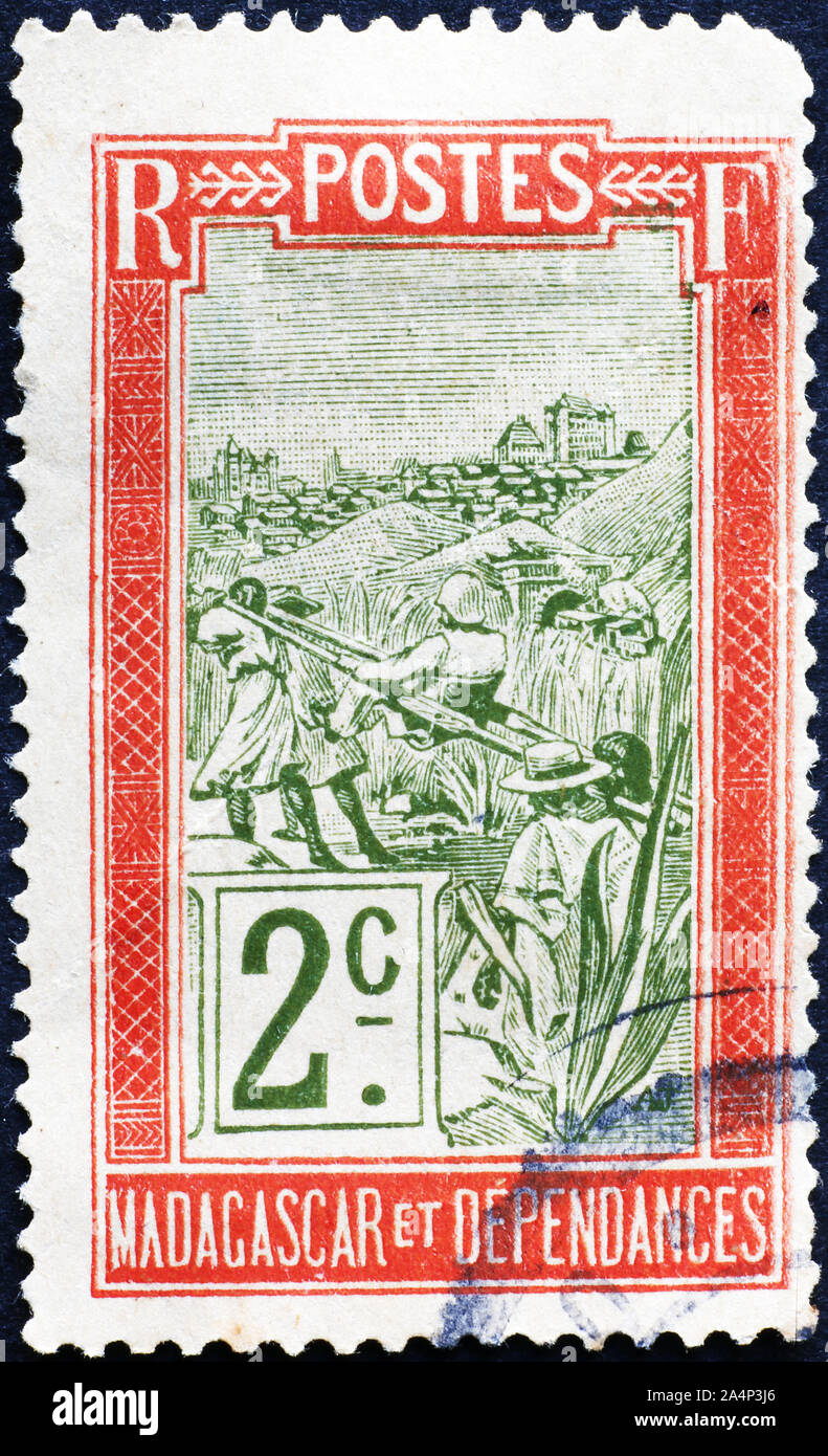 Postage stamp madagascar hi-res stock photography and images - Alamy