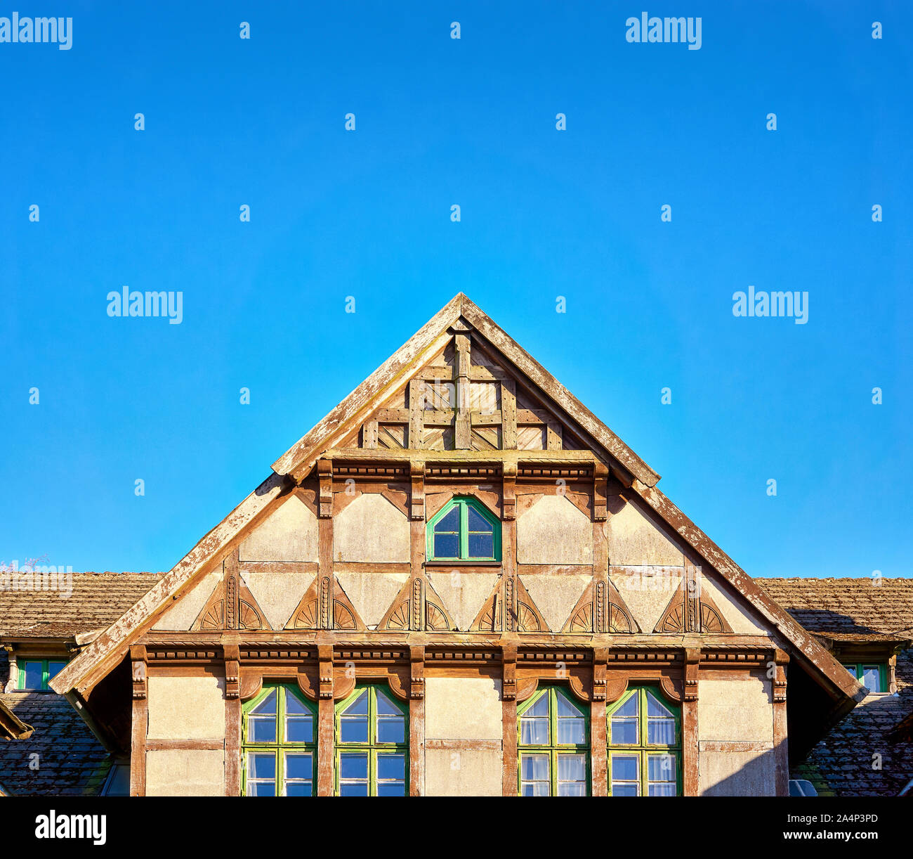 Old wooden house with half timbered gable hi-res stock photography and ...