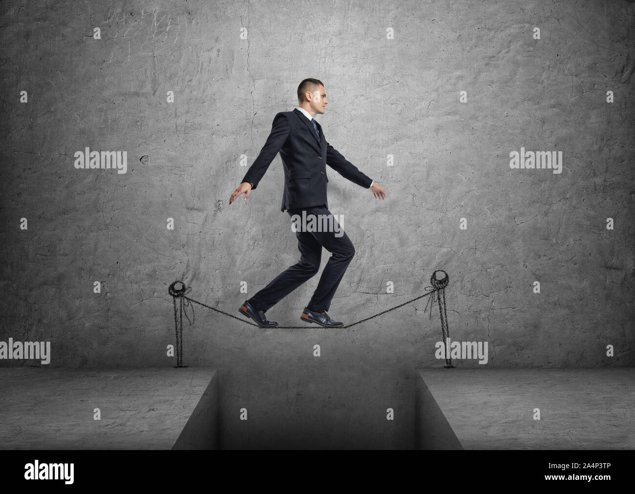 Adult walking tightrope hi-res stock photography and images - Alamy