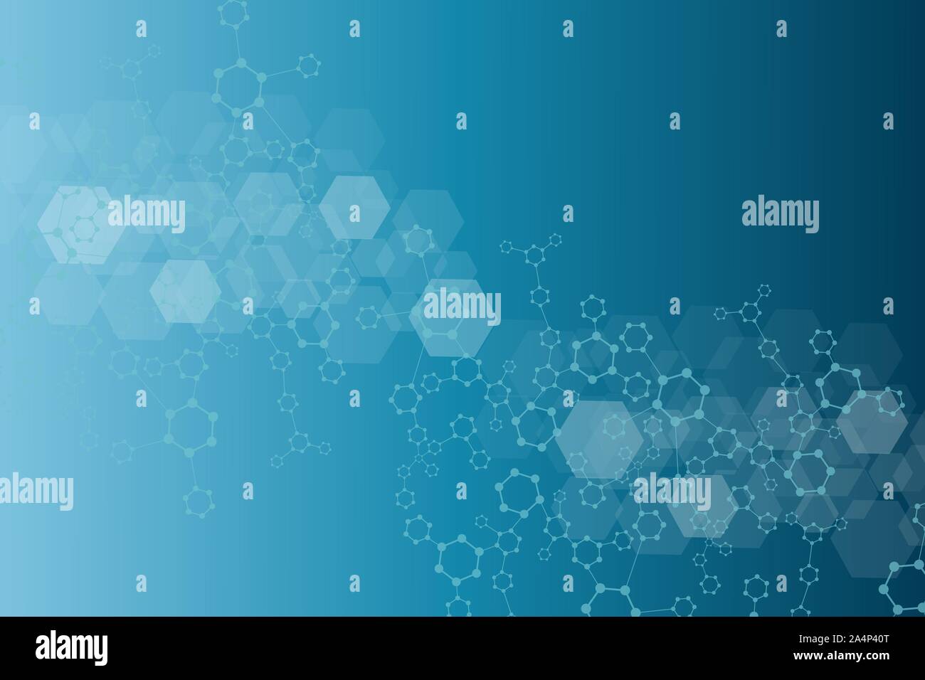 Science network pattern, connecting lines and dots. Technology hexagons ...
