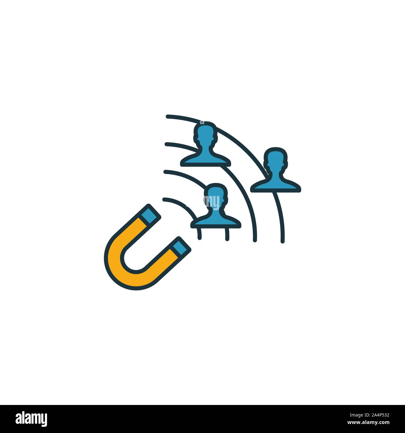 Lead Generation icon set. Four elements in diferent styles from content ...