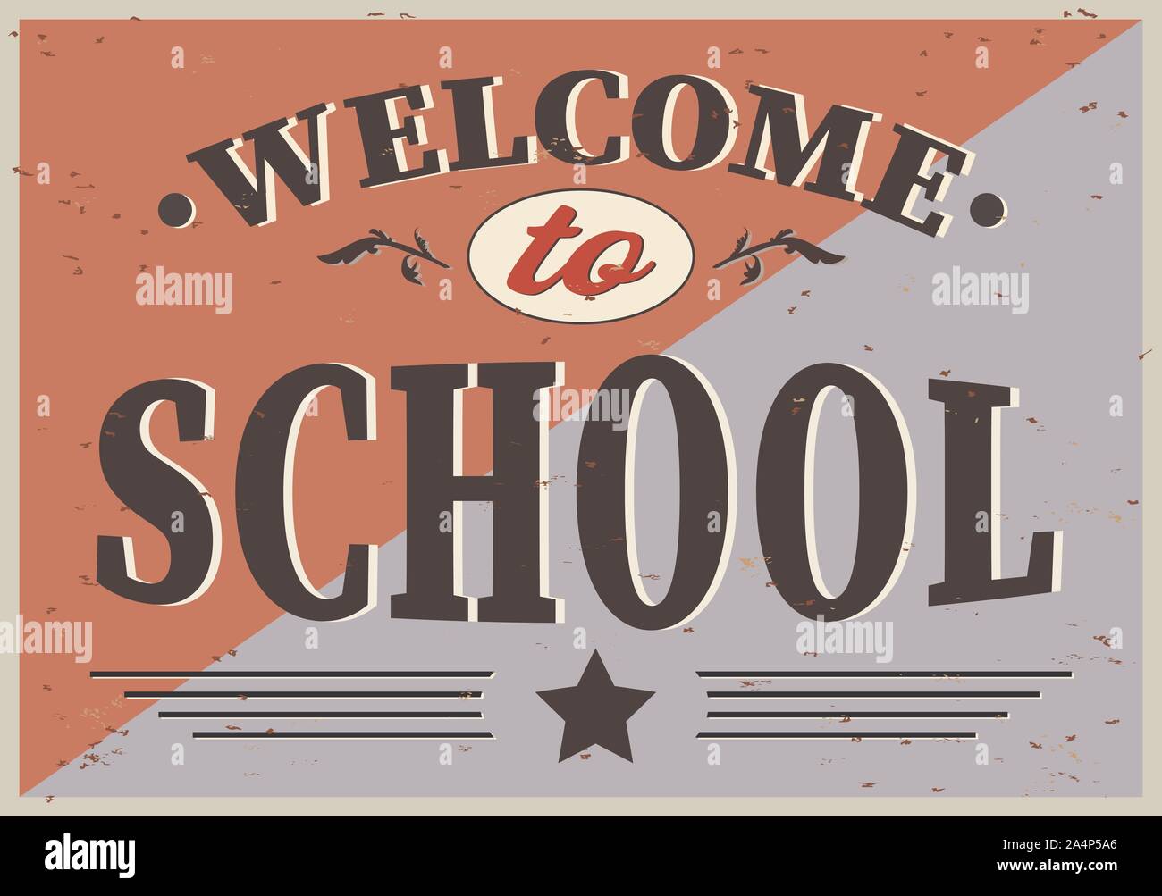 Welcome to School Typographic Elements - Vintage Style welcome to ...