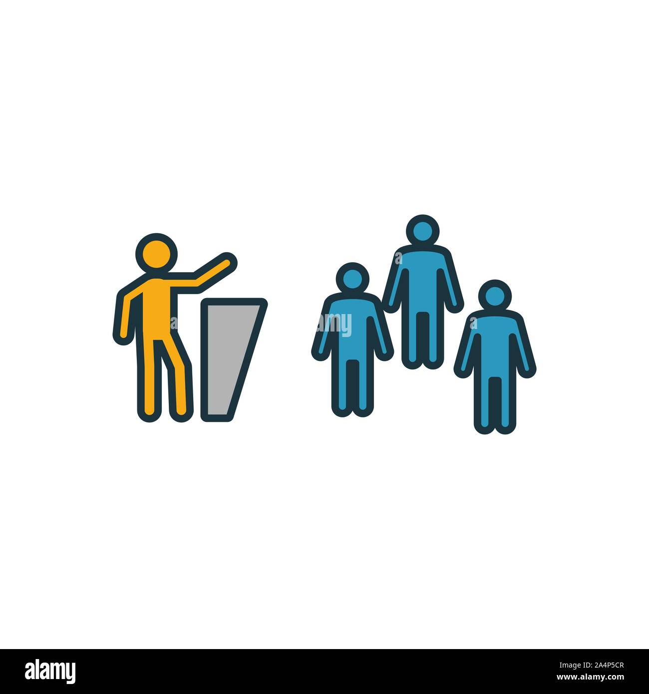 Engagement icon set. Four elements in diferent styles from content ...