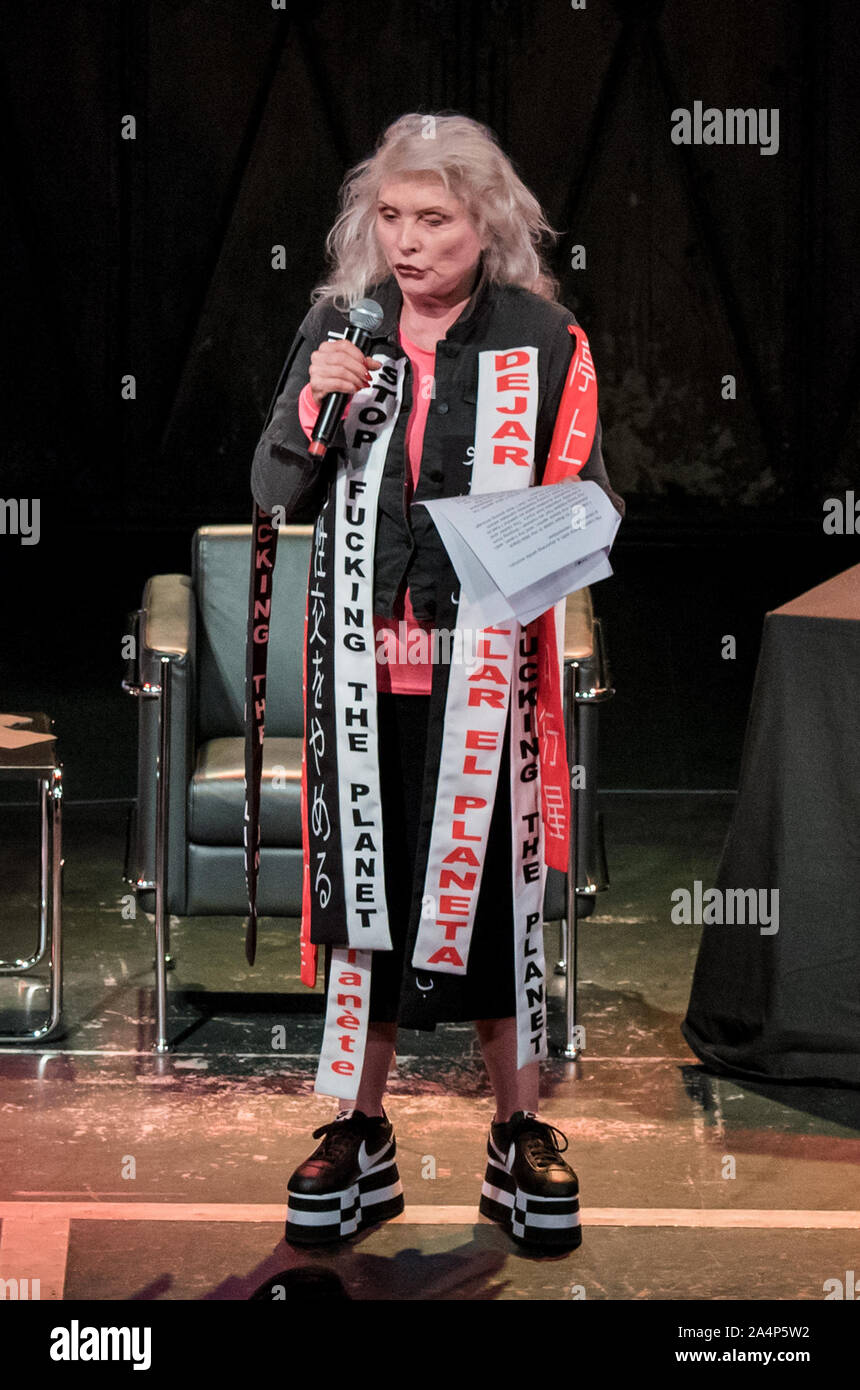 Hamburg, Germany. 15th Oct, 2019. Debbie Harry, singer, speaks during ...
