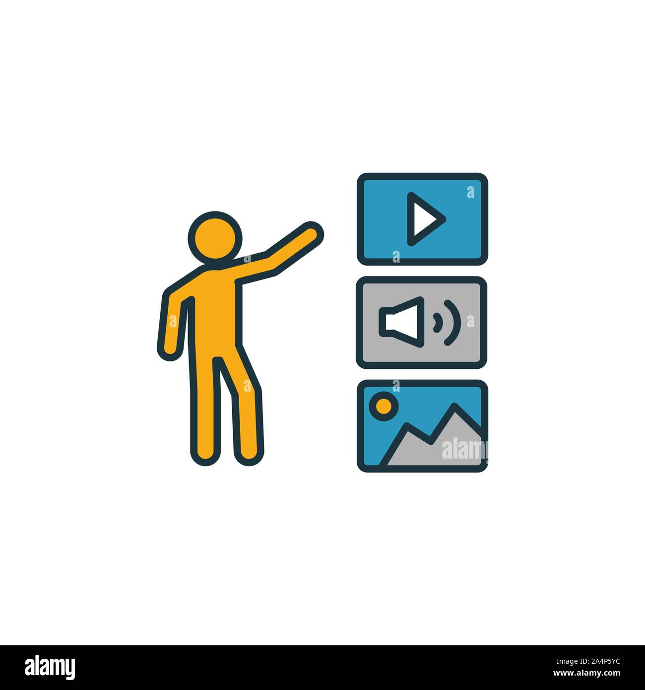 Curation icon set. Four elements in diferent styles from content icons ...