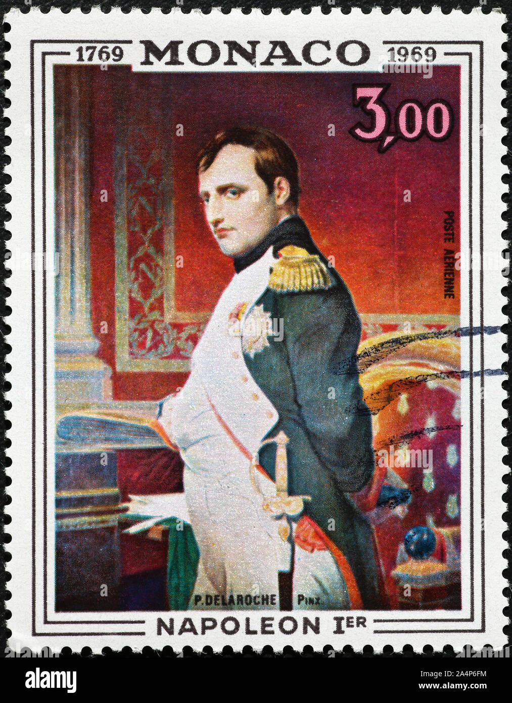 Portrait of Napoleon on postage stamp Stock Photo - Alamy