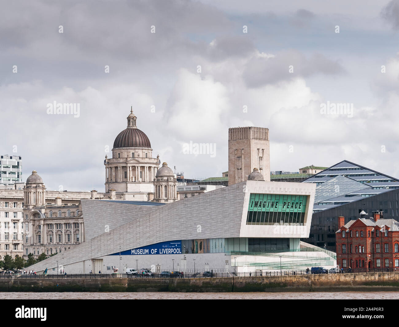 Museum of Liverpool building at Pier Head, Liverpool with Port of ...