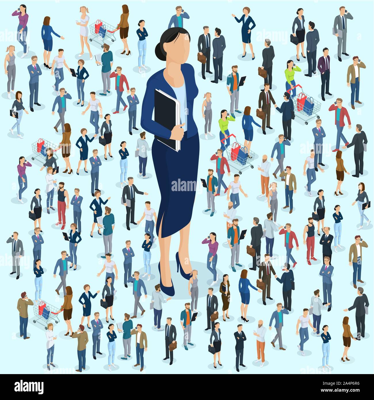 Female boss manager Stock Vector Images - Alamy