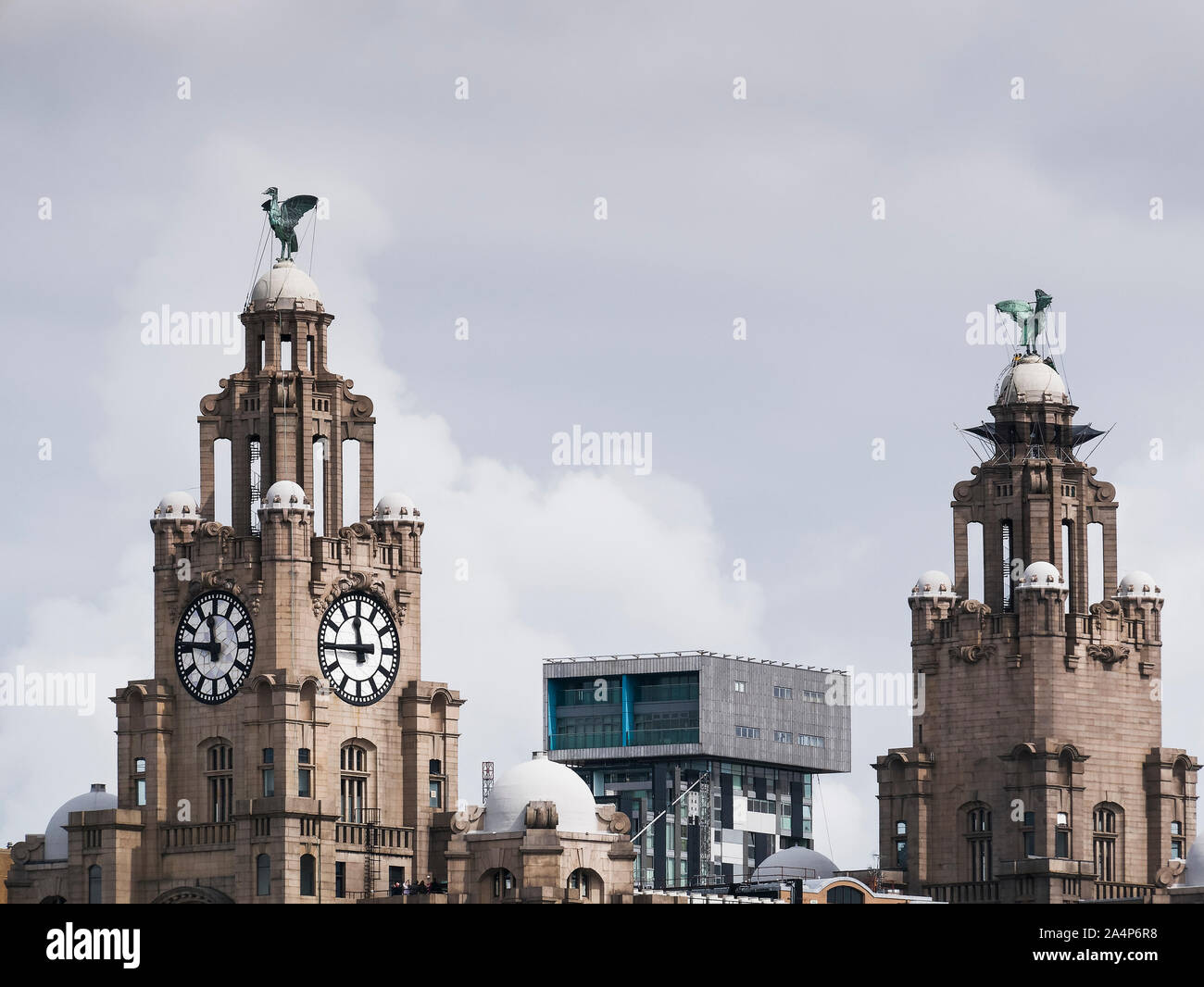 Royal Liver Building, one of The Three Graces, on Liverpool waterfront ...