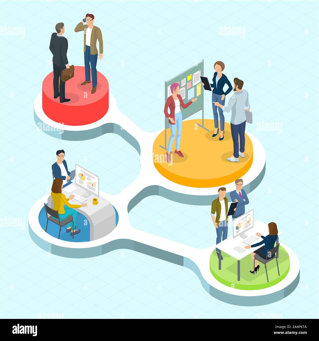 Isometric vector people communicating infographics Stock Vector Image ...