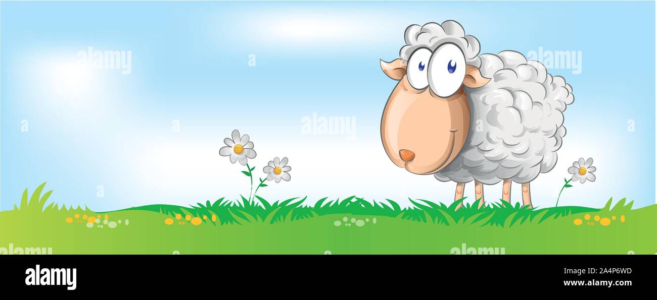 shepp mascot cartoon. banner background Stock Vector Image & Art - Alamy