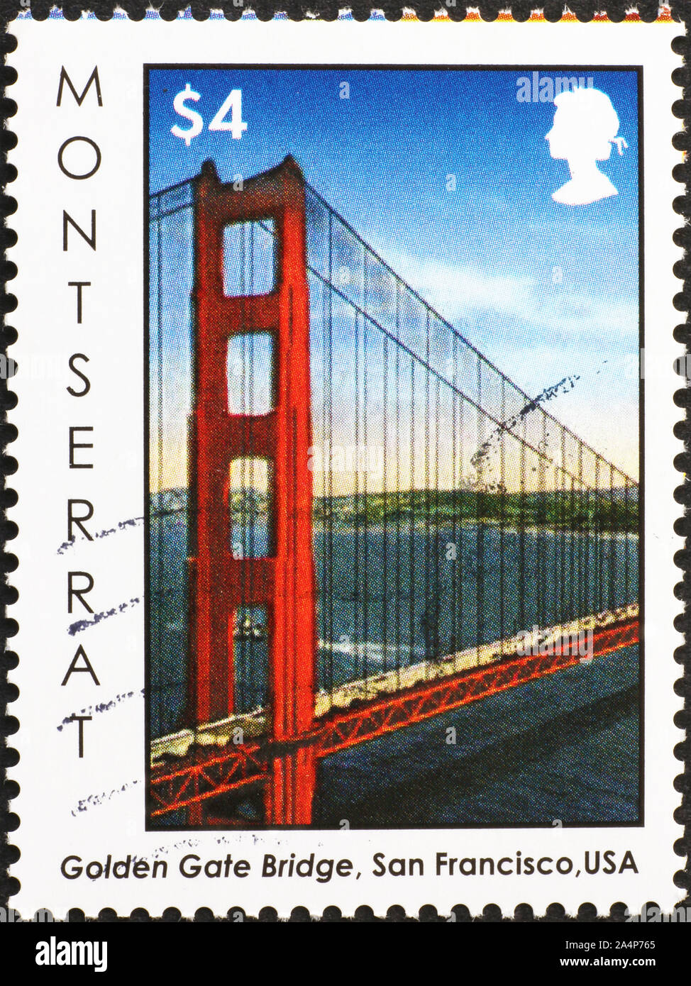 Golden Gate of San Francisco on postage stamp Stock Photo - Alamy