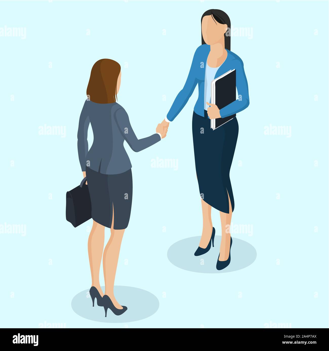 Business partnership agreement handshaking Stock Vector Images - Alamy