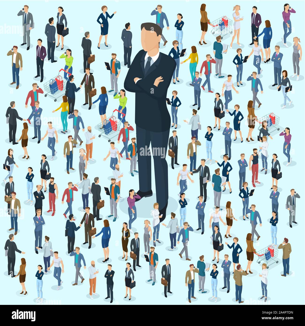 Young businessman standing team Stock Vector Images - Alamy