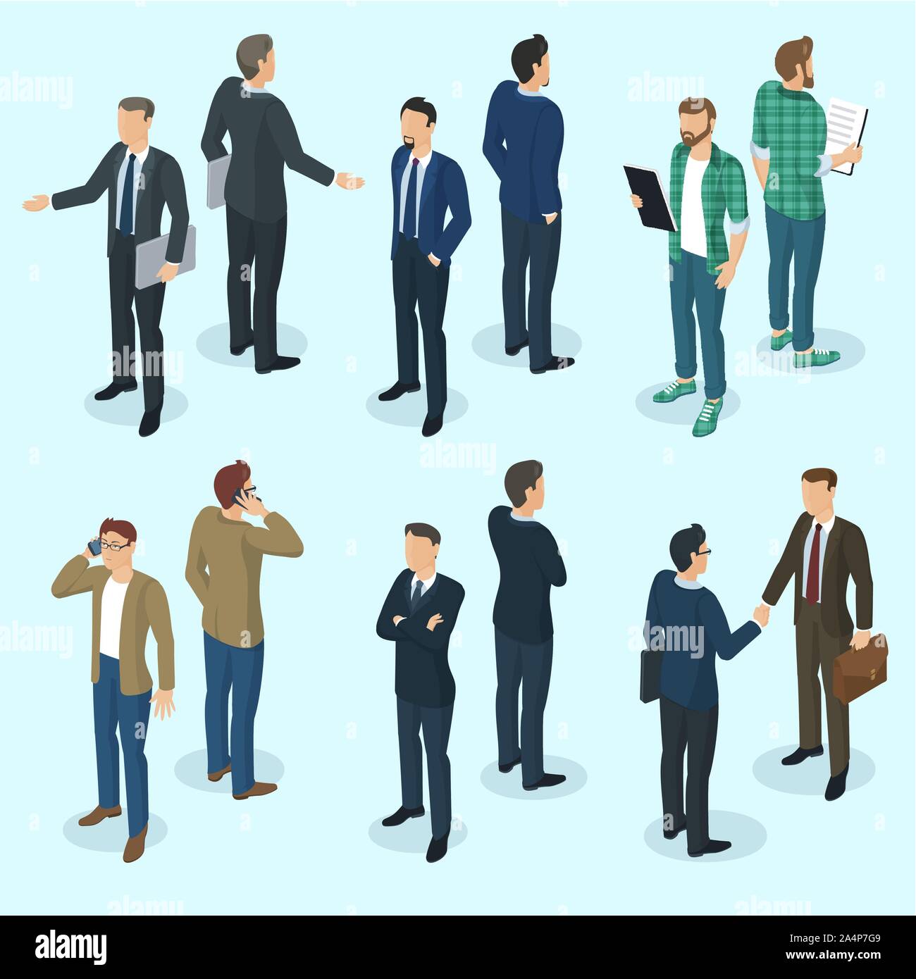 Set of isometric people Stock Vector Image & Art - Alamy