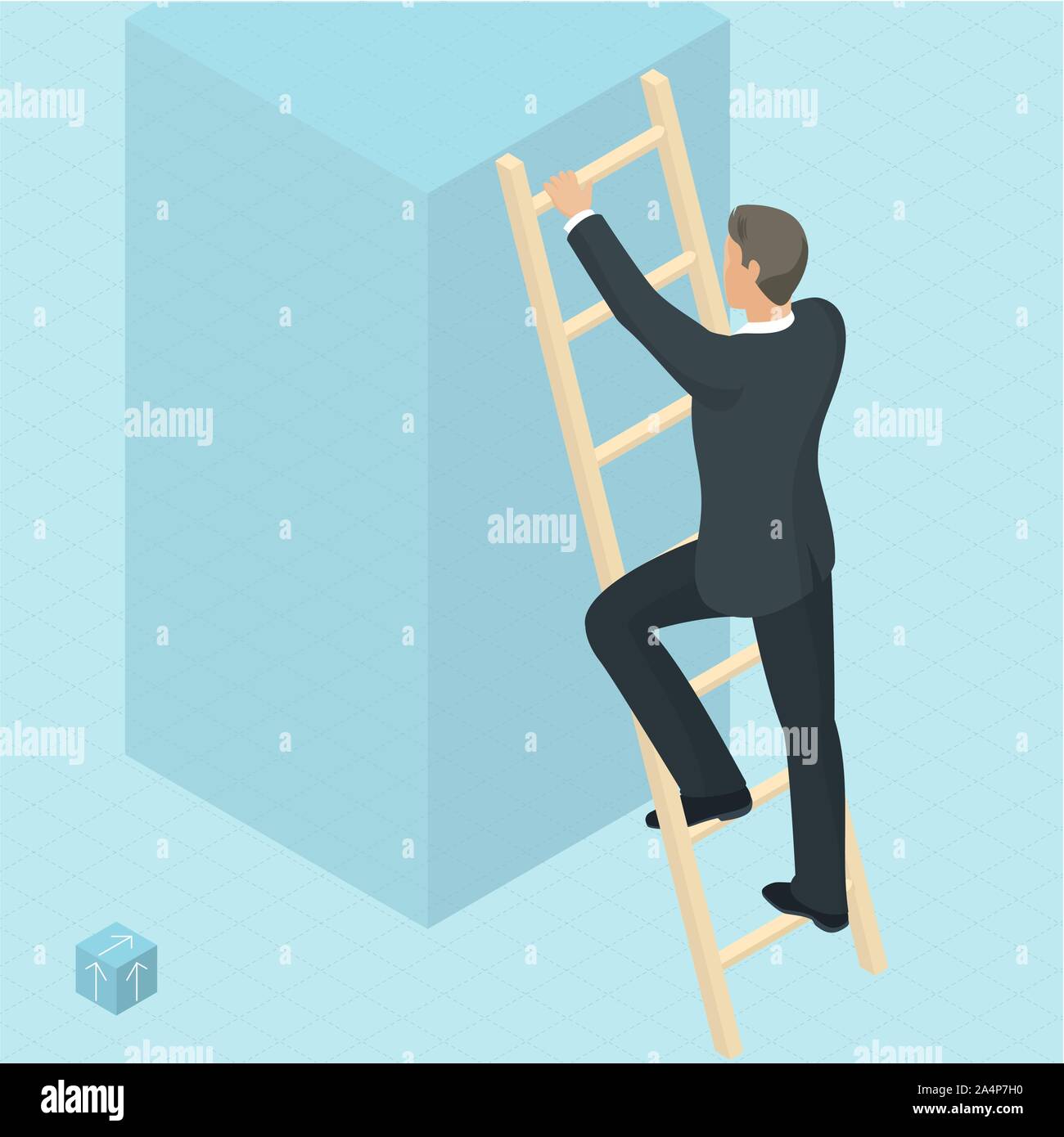 Man ladder Stock Vector Images - Alamy