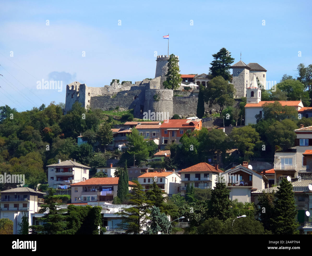 Trsat Castle, Gradina Trsat, Rijeka, (Fiume), Croatia, Europe Stock ...